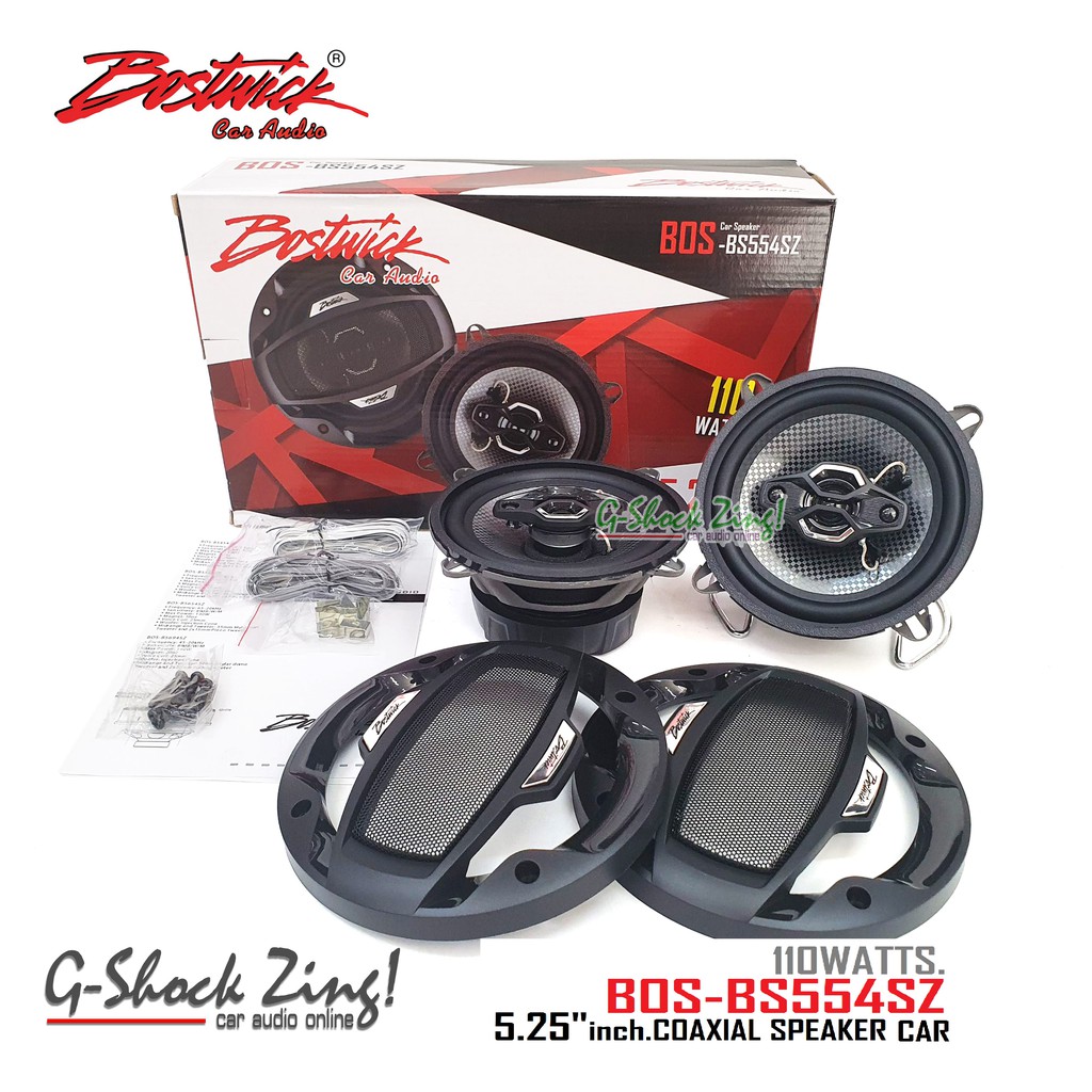 BOSTWICK รุ่น BOS-BS554SZ เครื่องเสียงรถยนต์ ลำโพงเสียงกลางแหลม(แกนร่วม) 4way/4ทาง ขนาด 5.25นิ้ว ...