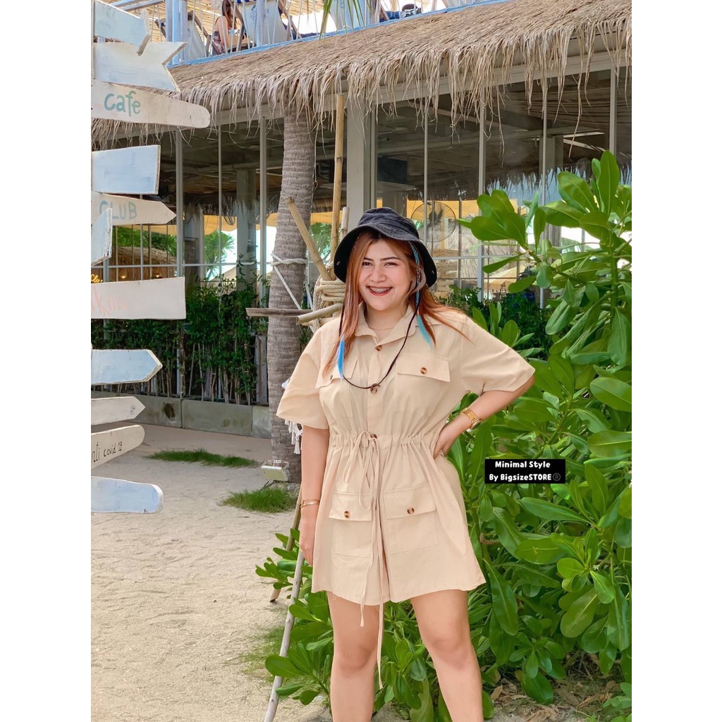 🔥Plussize🔥จั้มสูทคนอ้วน🔥 L40-46" XL48-50" | Shopee Thailand