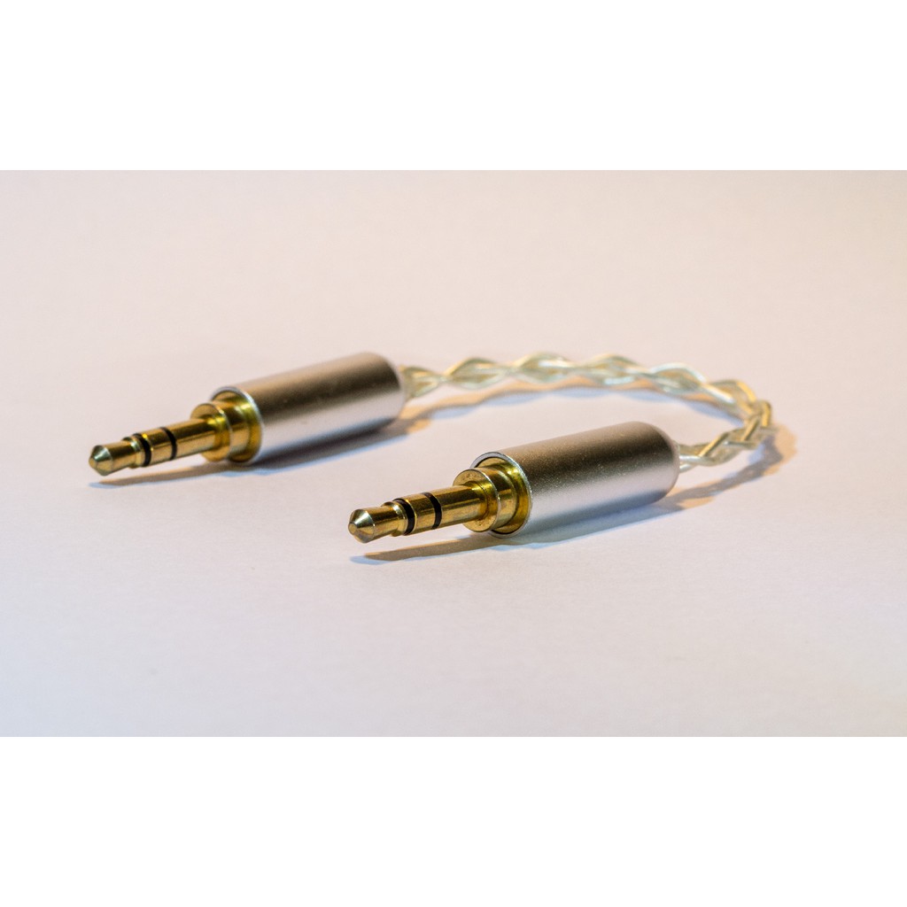 สาย Mini To Mini สาย AUX เกรด Premium ทองแดงชุบเงิน ทองแดงชุบทอง ถัก4 ...