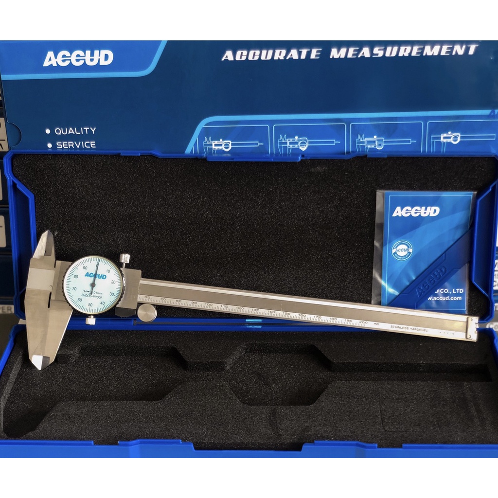 ไดอัลคาลิปเปอร์ เวอร์เนียร์นาฬิกา (แบบหน้าปัด) ACCUD มีขนาด 150-300mm Dial Caliper | Shopee Thailand