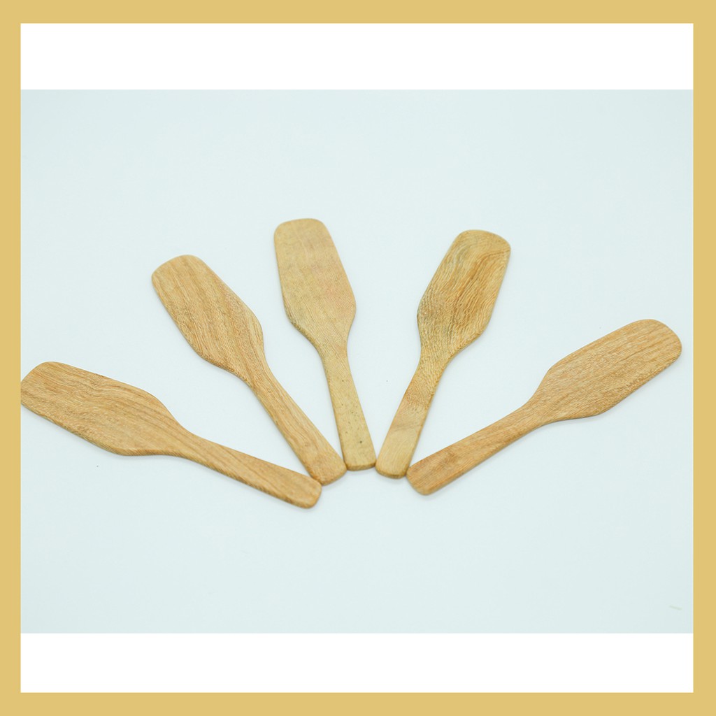 ไม้พาย ขนาด 10 ซม. สำหรับมาร์คหน้า ทำสปาหน้า ปาดเนย/แยม ไม้แท้ ไม่ขึ้น ...