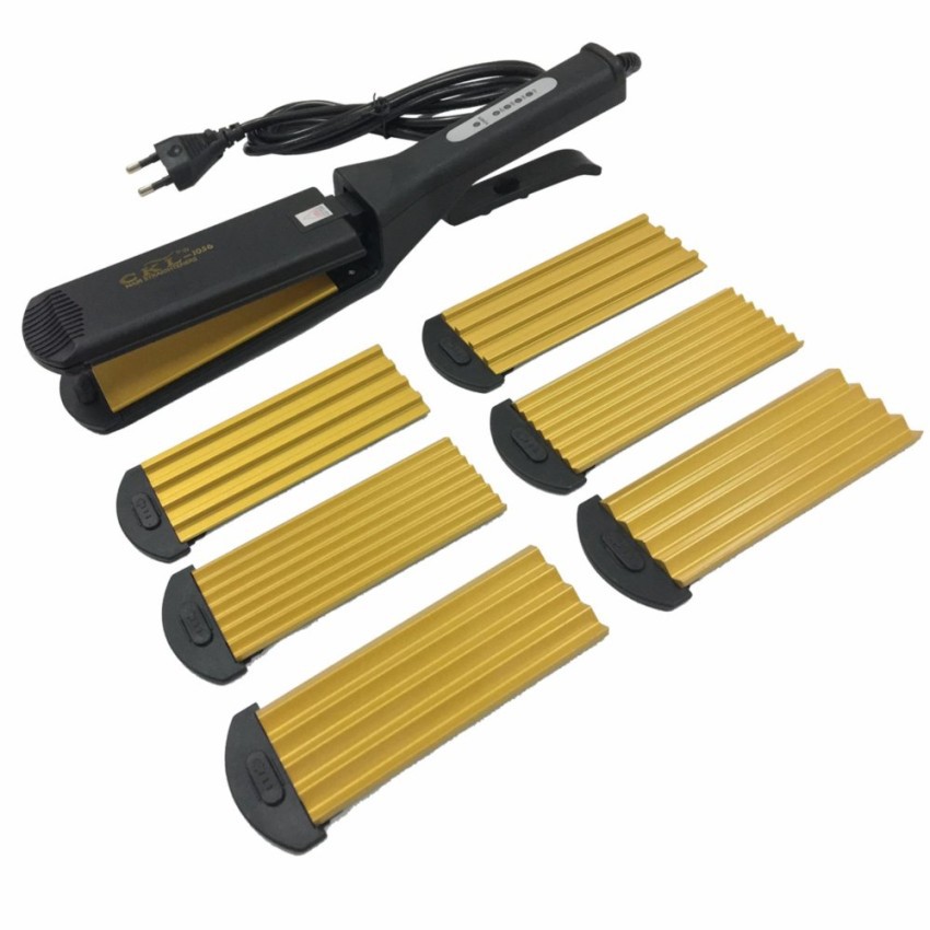 CKL เครื่องหนีบผมตรง/ผมหยิก พร้อม แผ่นทำความร้อน เปลี่ยนทรงได้ ถึง 4 แบบ รุ่น CKL-1044/1056 (สี ...