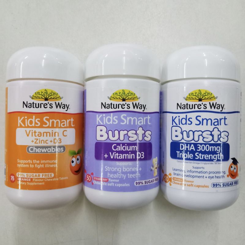 Nature's way Kids Smart Chewable Tablets / Capsules ( Vitamin C + Zinc ...