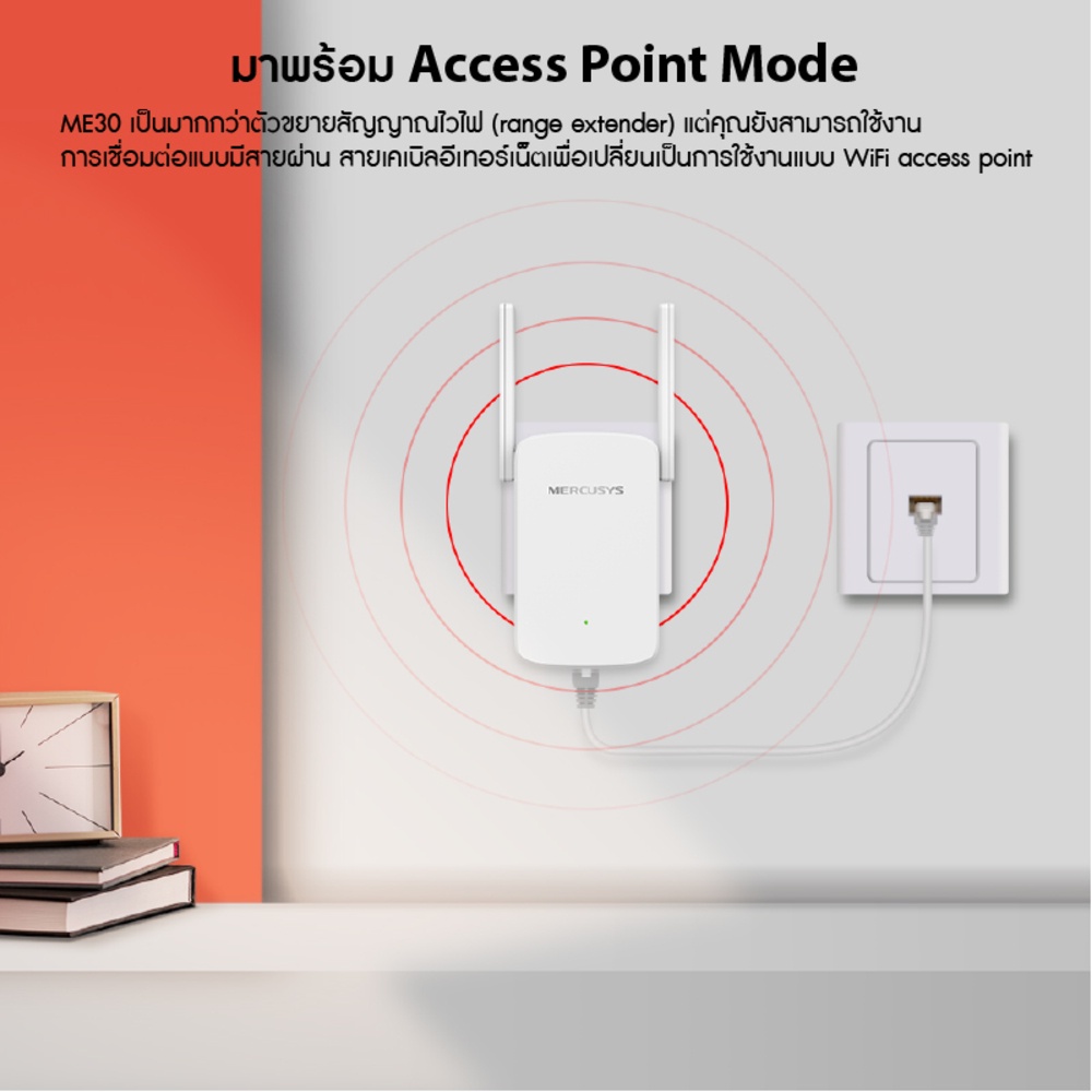 Mercusys MW300RE 300Mbps และ ME30 AC1200 WiFi Range Extender ตัวขยาย ...