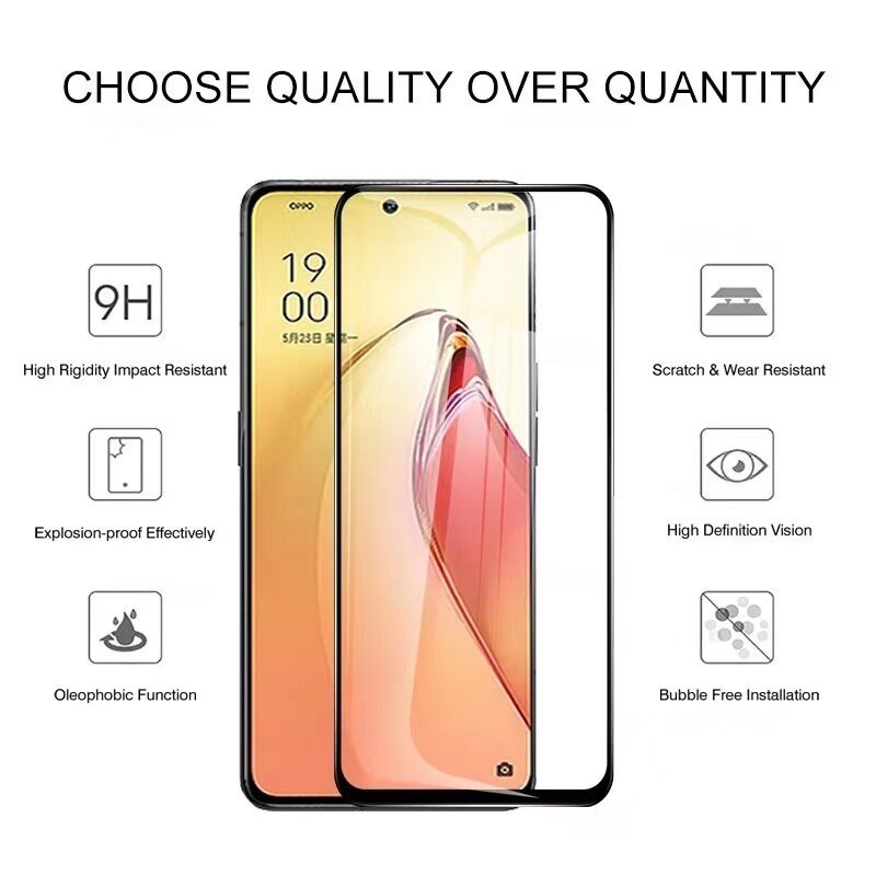 ฟิล์มกันกระแทก ฟิล์มกระจกนิรภัย OPPO Reno8 Reno8 Reno8Z Reno8Pro A54 A57-2022 A74 A77 ฟิล์มกระจก ...