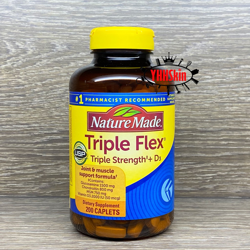 Nature Made Triple Flex Triple Strength + D3 ( 200 เม็ด ) | Shopee Thailand