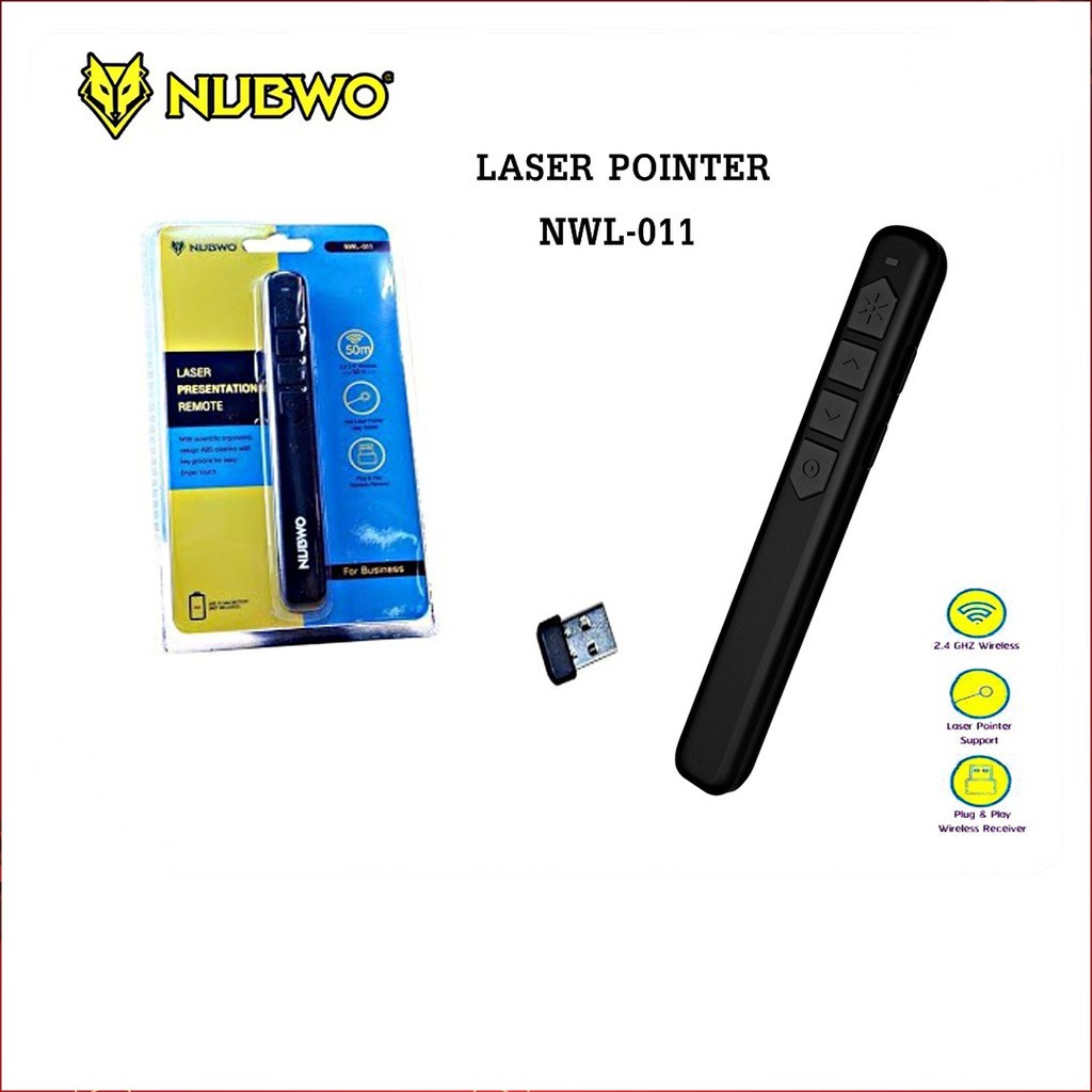 พอยเตอร์ รีโมทพรีเซนต์ไร้สาย NUBWO รุ่น NWL-011 Laser Pointer | Shopee Thailand