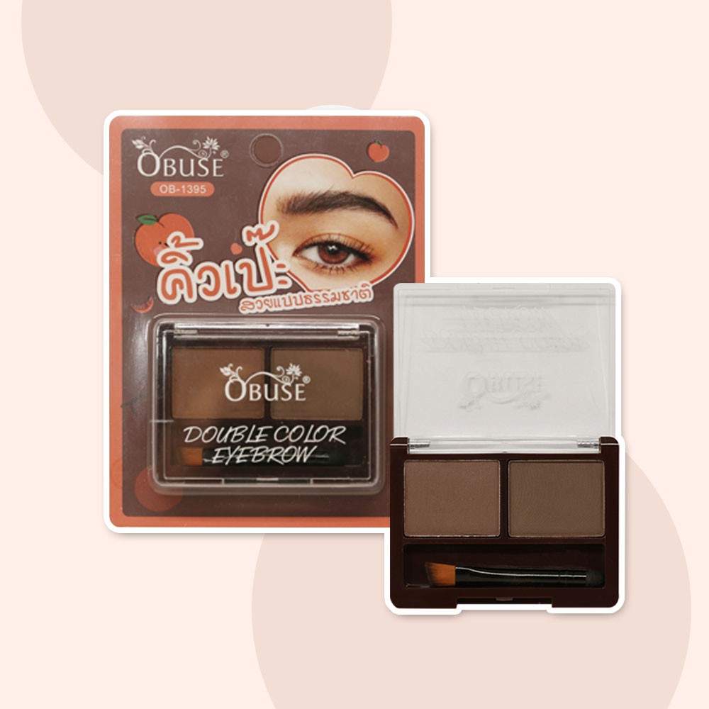 obuse ที่เขียนคิ้วแบบฝุ่น DOUBLE COLOR EYEBROW ธรรมชาติ กันน้ำ ติดแน่น ...