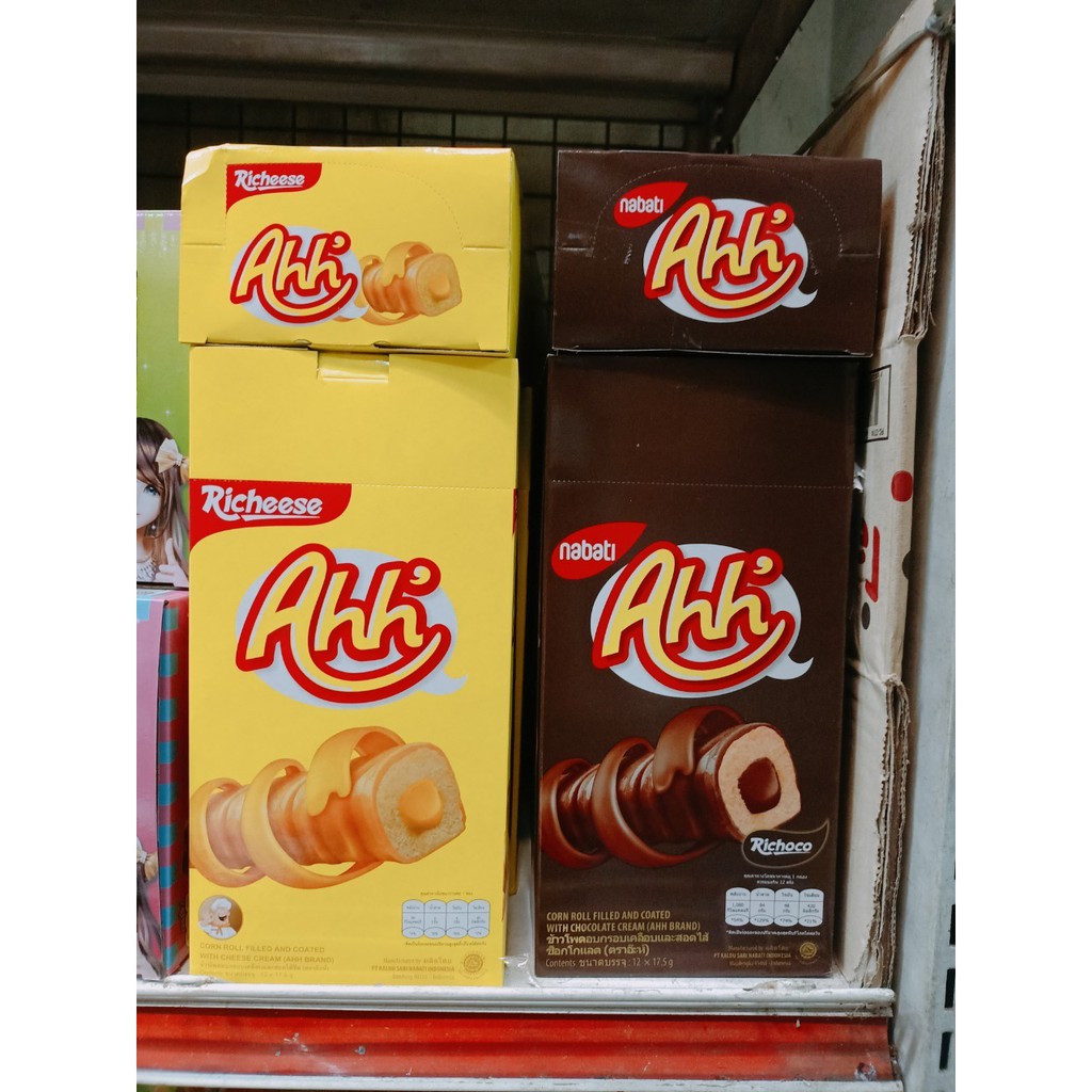 Ahh ขนมอ๊ะห์ 2 สี มี่รสดั้งเดิม เเละ รสช็อค | Shopee Thailand