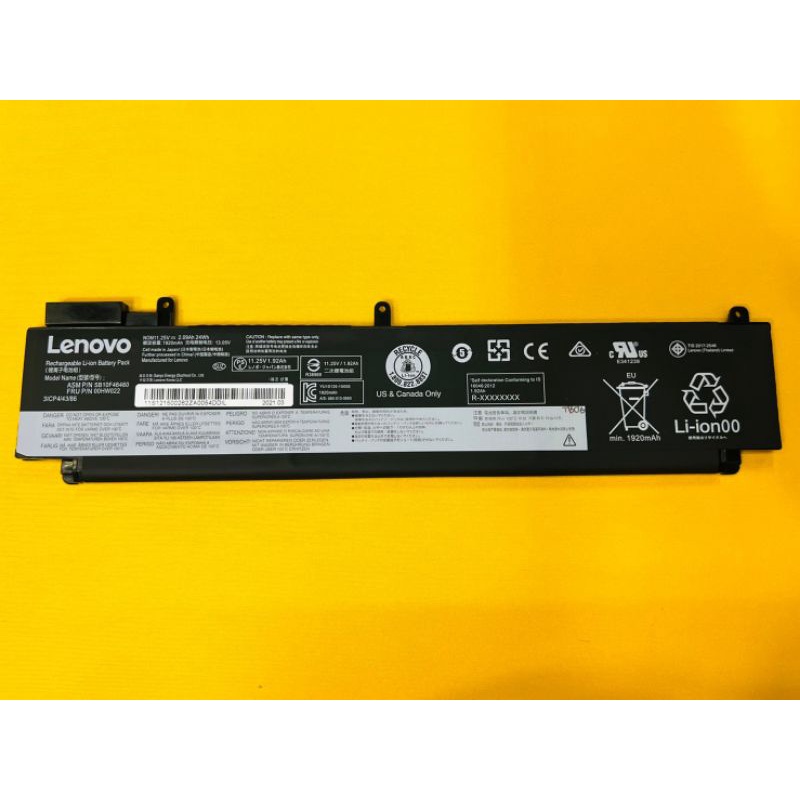 Lenovo แบตเตอรี่ ของแท้ 00HW024 00HW025 แบบยาว (สำหรับ Lenovo ThinkPad ...