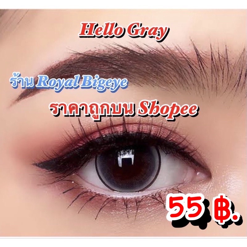 คอนแทคเลนส์ Hello Gray (Montra)(ลายเดียวกับ Dream Gray)[มีค่าสายตาสั้น ...