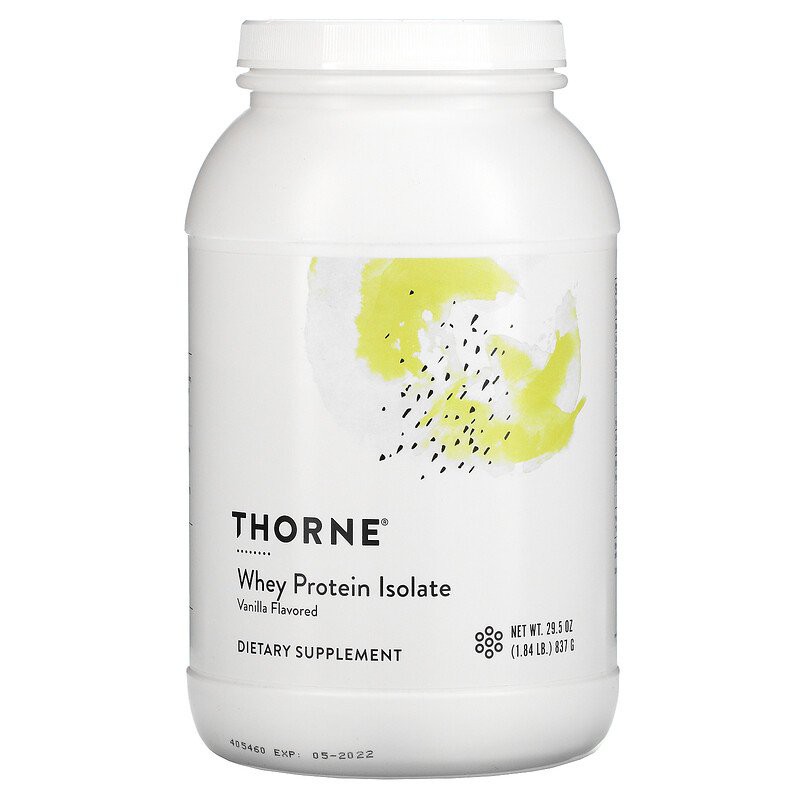 Thorne Research, Whey Protein Isolate, Vanilla, 1.84 lb (837 g ...