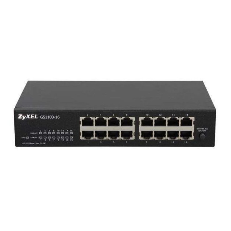 ZYXEL 16 PORTS GS1100-16 GIGABIT PORT SWITCH(สวิตซ์) | Shopee Thailand