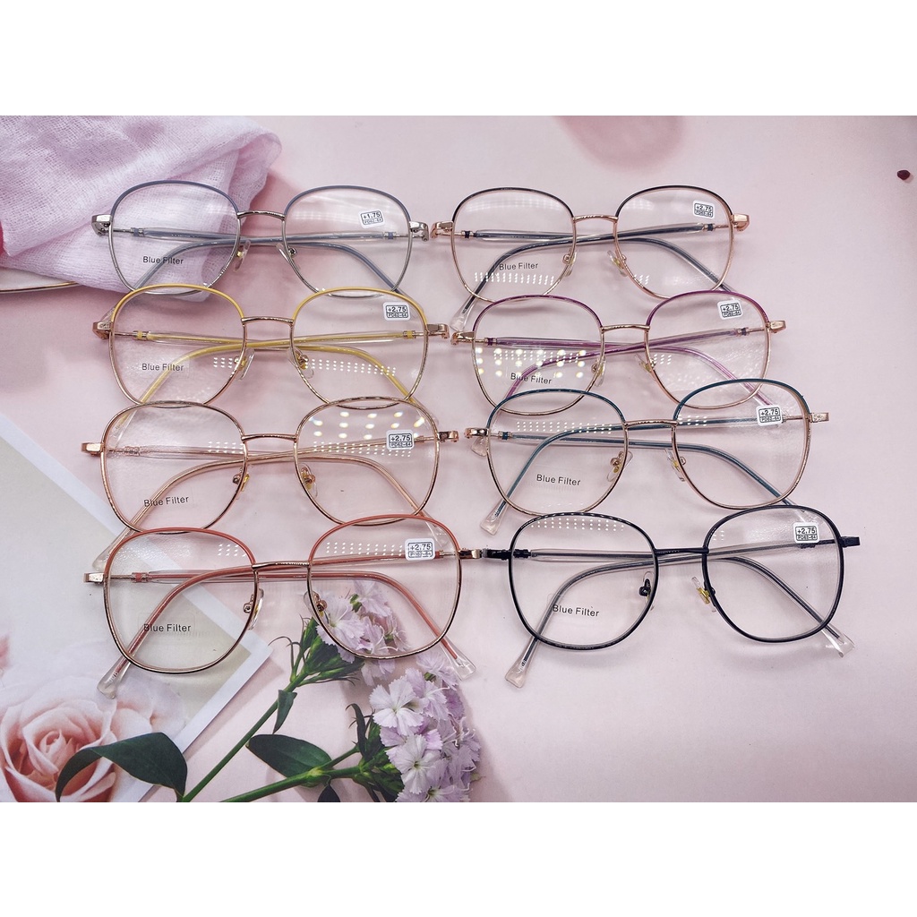 แว่นสายตายาว กรองแสงสีฟ้า คุณภาพดี และน้ำหนักเบา +50 ถึง +175 N.008# diy2564 | Shopee Thailand