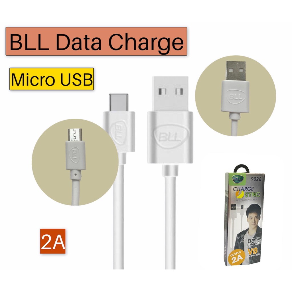 สายชาร์ตโทรศัพท์มือถือ DATA Charge Micro USB 2A*รับประกัน 1 ปี | Shopee ...