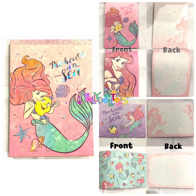 Disney Little Mermaid Ariel Notepads กระดาษโน้ต กระดาษฉีก สมุดฉีก ...