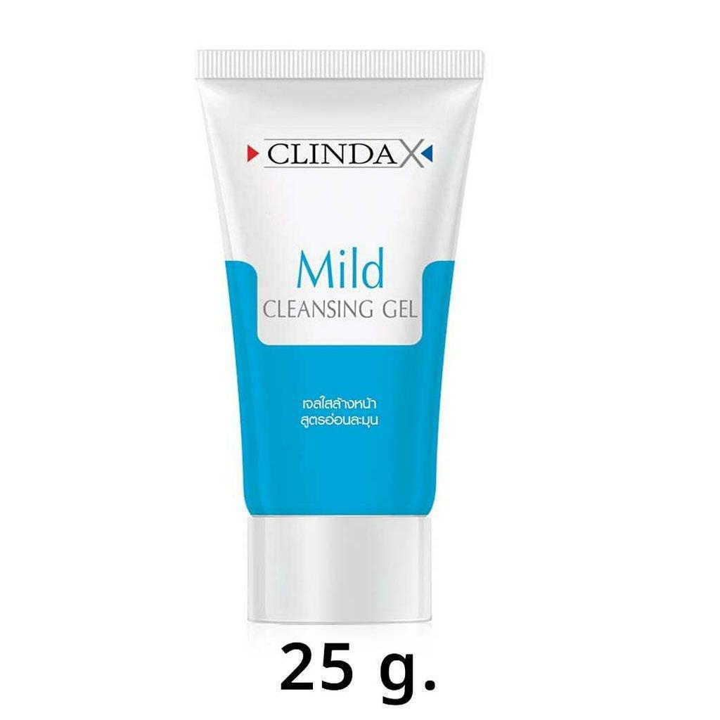 CLINDA X MILD CLEANSING GEL 25g และ CLINDA X NATURAL SCA GEL 10g/25g คล ...
