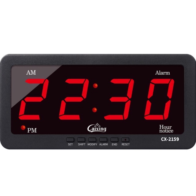 Caixing นาฬิกาดิจิตอล LED DIGITAL CLOCK แขวนติดผนัง Number Clock แขวน ...