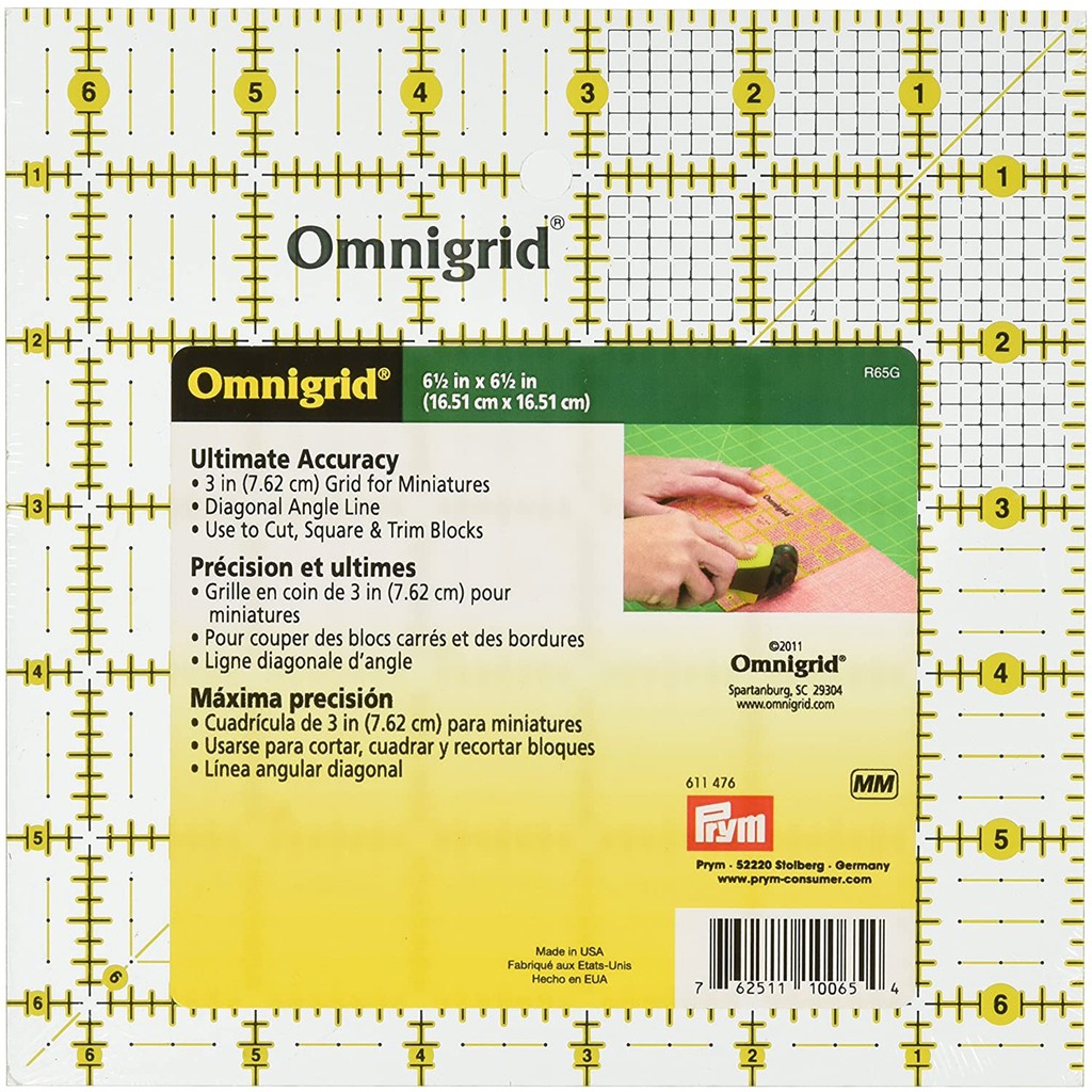 Omnigrid ไม้บรรทัดสำหรับวัดและตัดผ้าขนาด 6.5 X 6.5 นิ้ว 611476 | Shopee ...