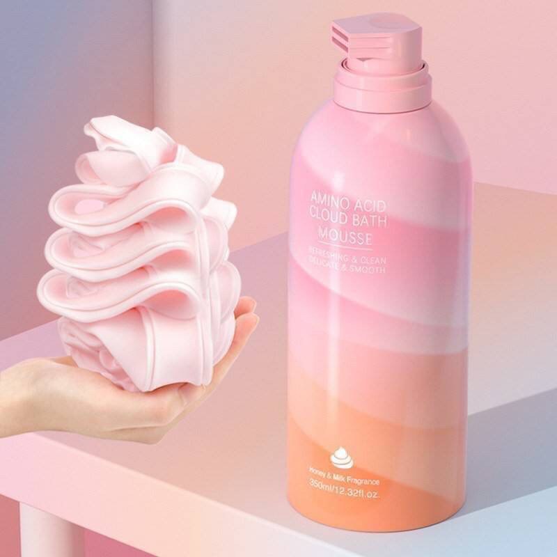 Okanen Amino Acid Cloud Bath Mousse มูสอาบน้ำ ฟองนุ่มดั่งก้อนเมฆ หอมสดชื่น | Shopee Thailand