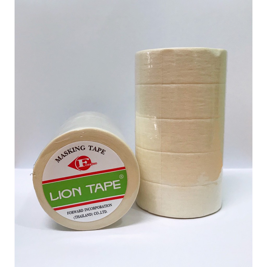 เทปย่นพ่นสี Painting Masking Tape (LION) อุปกรณ์ทาสี สำหรับแปะขอบให้ ...