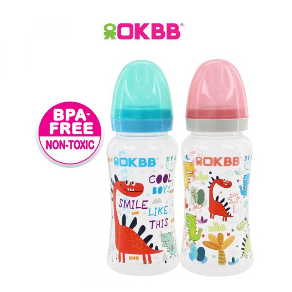 Okbb ขวดนมเด็ก แพ็กคู่ 12 ออนซ์ B131P_1 (คอกว้าง) | Shopee Thailand