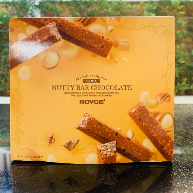 Royce Nutty Bar รอยซ์ ช็อคโกแลต (12 ชิ้น) | Shopee Thailand