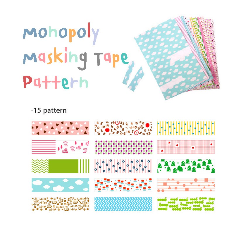 Monopoly Masking Tape (Pattern) เทปตกแต่ง | Shopee Thailand