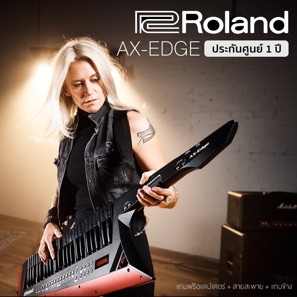 Roland® AX-Edge Keytar คีย์บอร์ดสะพาย คีย์บอร์ดซินธีไซเซอร์ รูปทรง ...