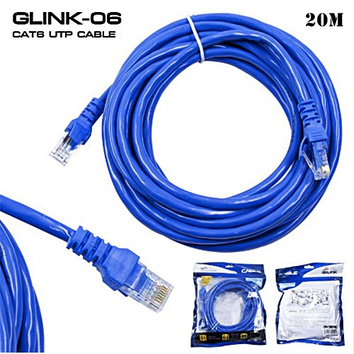 สายแลน CAT6 UTP Cable 20 m GLINK แท้ 100% | Shopee Thailand