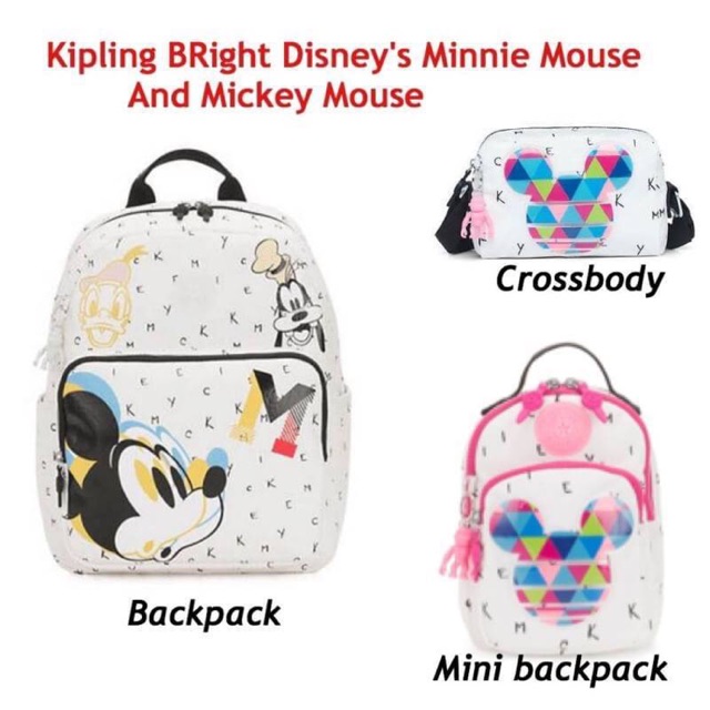 ของเเท้100% Kipling BRight Disney's Minnie Mouse And Mickey Mouse ...