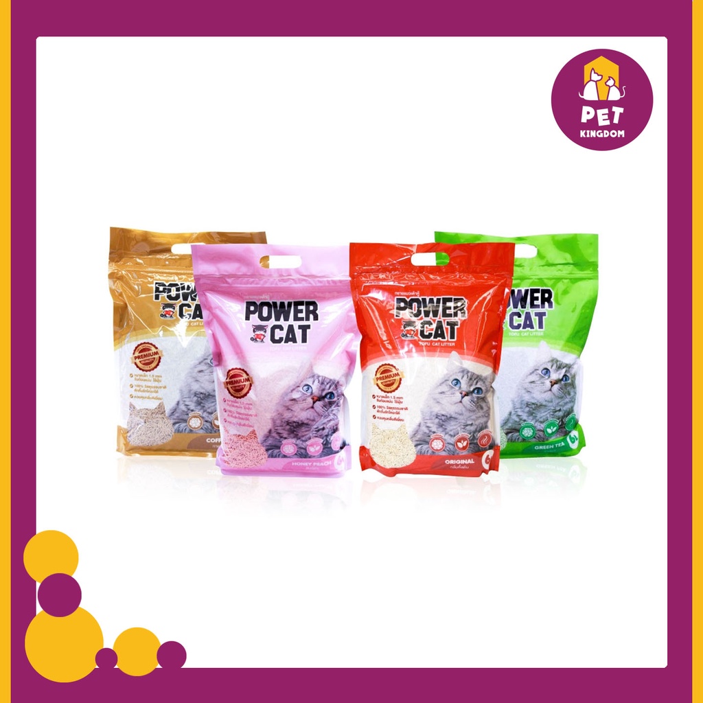 Power Cat tofu cat liter ทรายแมวเต้าหูพาวเวอร์แคท 6L | Shopee Thailand