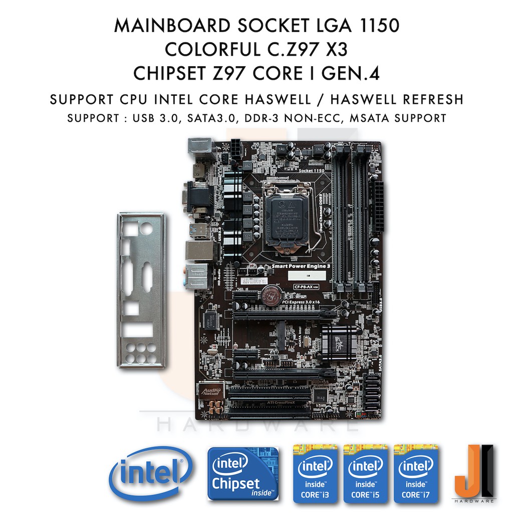 Mainboard Colorful C.Z97 X3 LGA1150 (Haswell, Haswell Refresh sup-port) (มือสอง) | Shopee Thailand