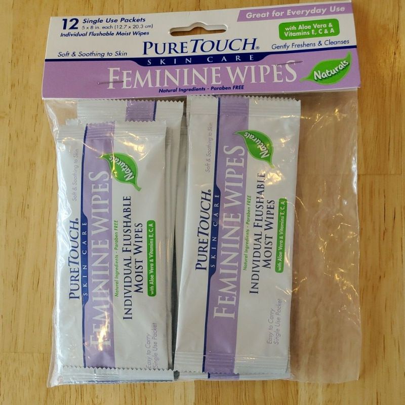 Pure Touch Skin Care Individual Flushable Moist Feminine | Shopee Thailand
