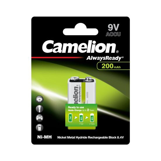 Camelion 9V Batteries Rechargable ถ่านชาร์จขนาด 9V มิลลิแอมป์สูงใช้ได้ ...
