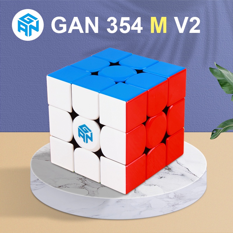 Gan 354 M V2 Gan 3x3 Speed Magic Cube Less Professional สติกเกอร์ ...