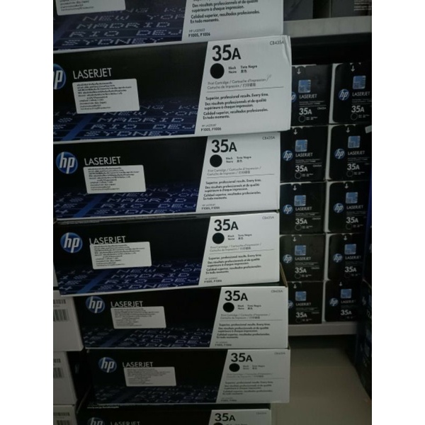 HP 35A CB435A Black ตลับหมึกโทนเนอร์ สีดำ ของแท้ | Shopee Thailand