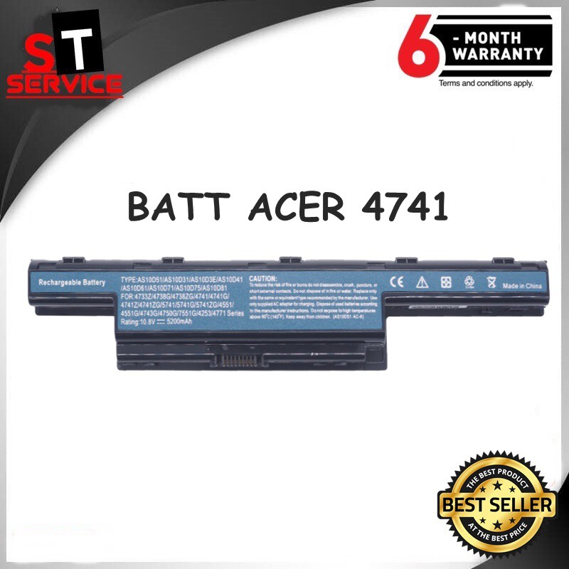 แบตเตอรี่ AS10D75 ACER Aspire 4349 4741 4551 4552 4750 4755 E1-431 E1 ...