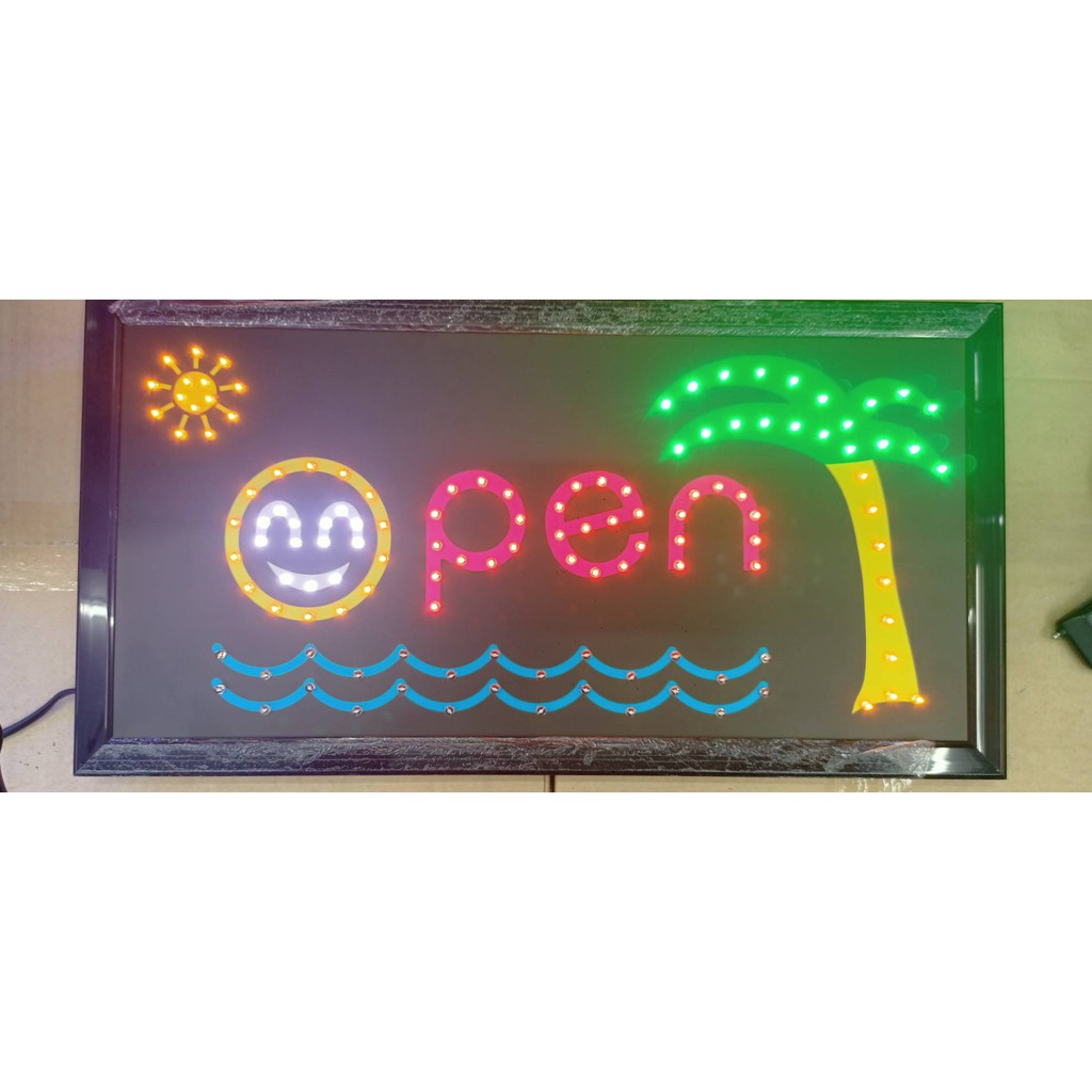 ป้ายไฟ LED ป้ายไฟหน้าร้าน ป้ายอักษร LED ใช้ไฟ 220V | Shopee Thailand