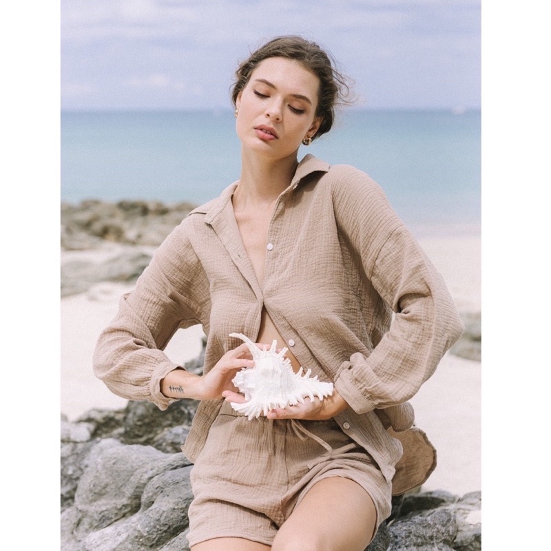 aya sunny day - sandy set (brown) | Shopee Thailand