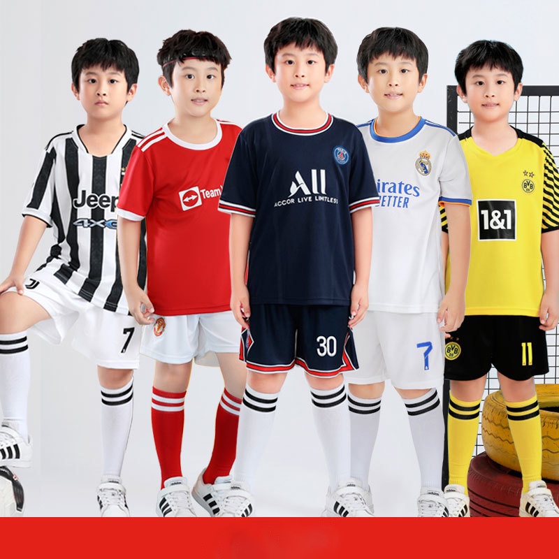 2024 Messi Ronaldo Jersey for Kids Football Soccer Clothing Set | Shopee Thailand