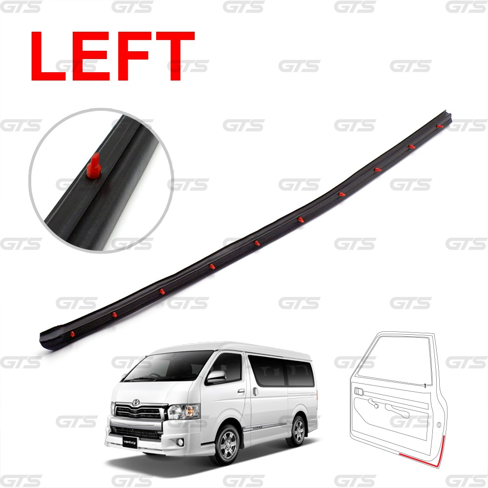 ยางกันกะแทกขอบประตู ยางขอบประตูหน้า สีดำ สำหรับ Toyota Commuter Hiace KDH200 ปี 2005-2018 ...