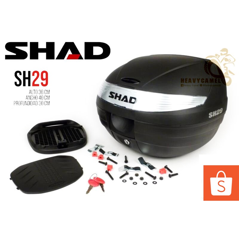 กล่องท้าย SHAD SH29 ขนาด 29 ลิตร เก็บหมวกกันน๊อค 1 ใบ | Shopee Thailand