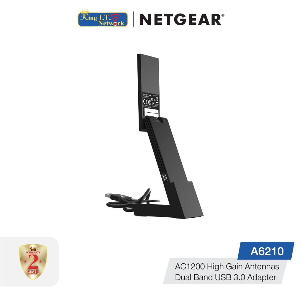 NETGEAR (A6210) AC1200 WiFi USB Adapter Dual Band, USB 3.0 with High ...
