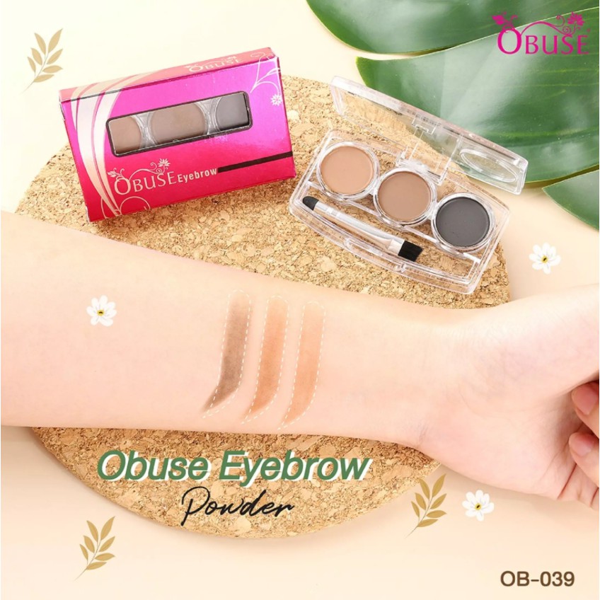 OB039 Obuse Eyebrow Powder ผลิตภัณฑ์ตกแต่งคิ้วชนิดพาวเดอร์ ไล่ระดับ 3 ...