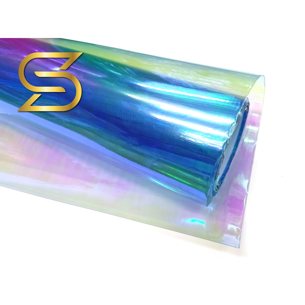 ฟิล์มโคมไฟ สีฟ้าอ่อน ไฮบริด Light Blue Ranbow ไฟรถ ฟิล์มไฟ ฟ้าอ่อน Film ...