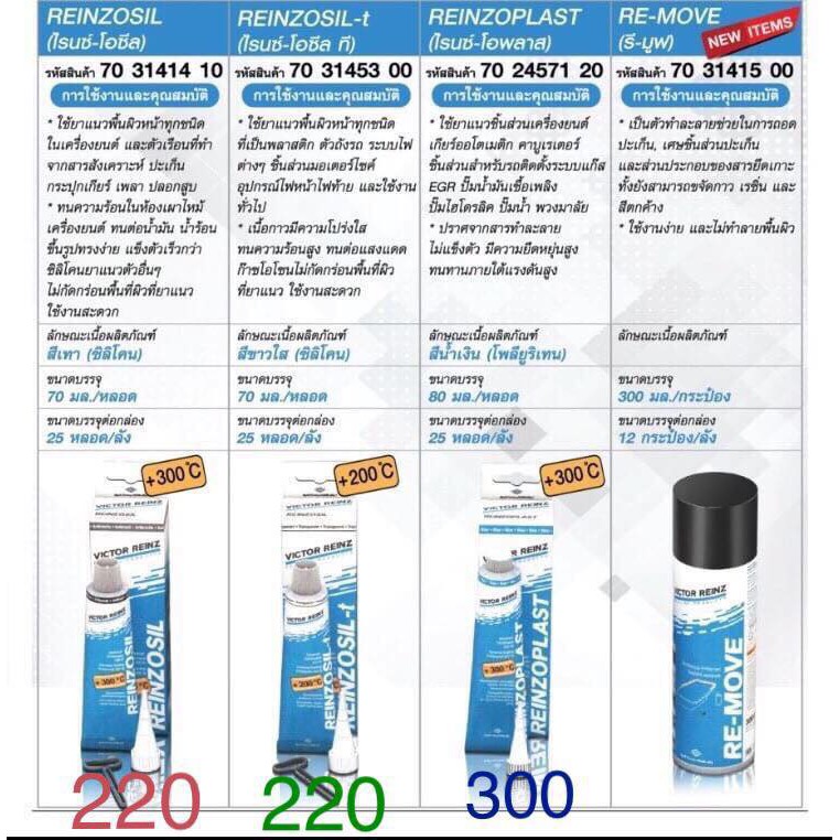 กาวปะเก็น REINZOSIL-T (ไรนซ์-โอซีล ) 70 31453 00 | Shopee Thailand