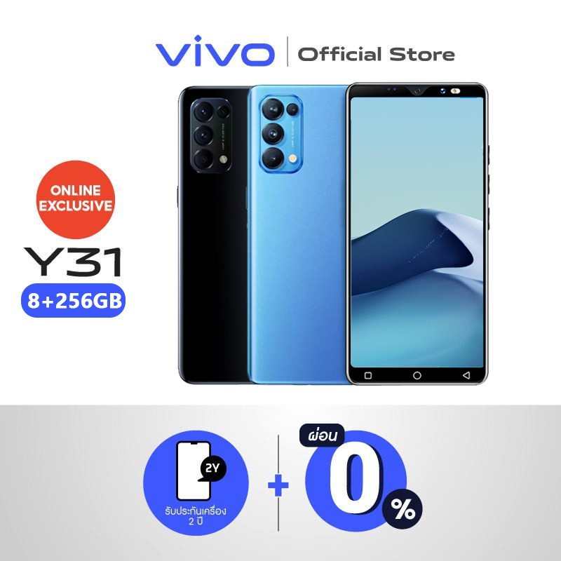 zc vivo Y31 Pro โทรศัพท์สมาร์ท สมาร์ทโฟน 100% ล่าสุด โทรศัพท์มือถือ 6.8 ...