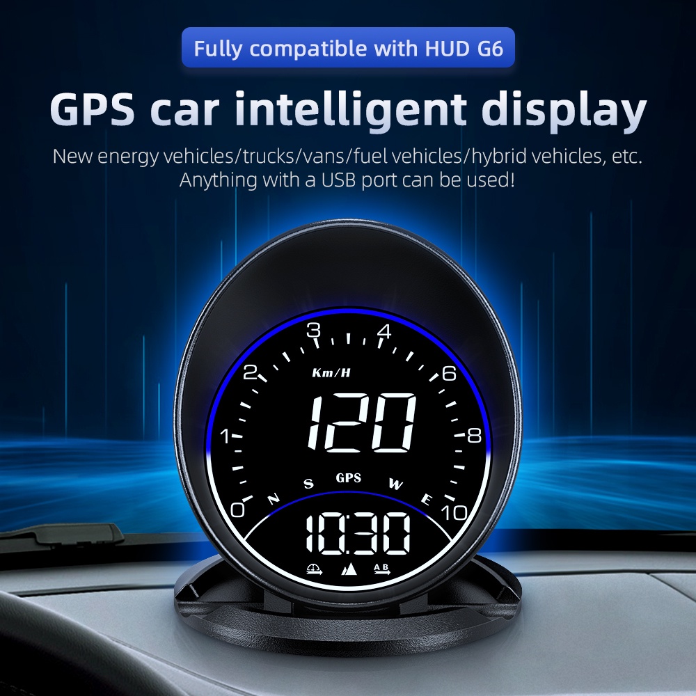 G6 จอแสดงผล HUD GPS ระบบ Head Up Display Speedometer โปรเจคเตอร์รถยนต์ ...