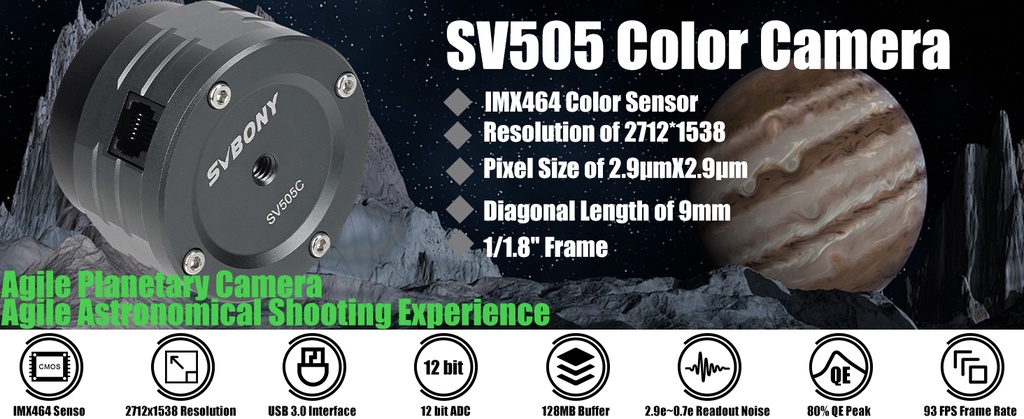 Svbony SV505C กล้องไกด์ดาวเคราะห์สี USB3.0 IMX464 4.2 ล้านพิกเซล สําหรับ การถ่ายภาพดาราศาสตร์ ...